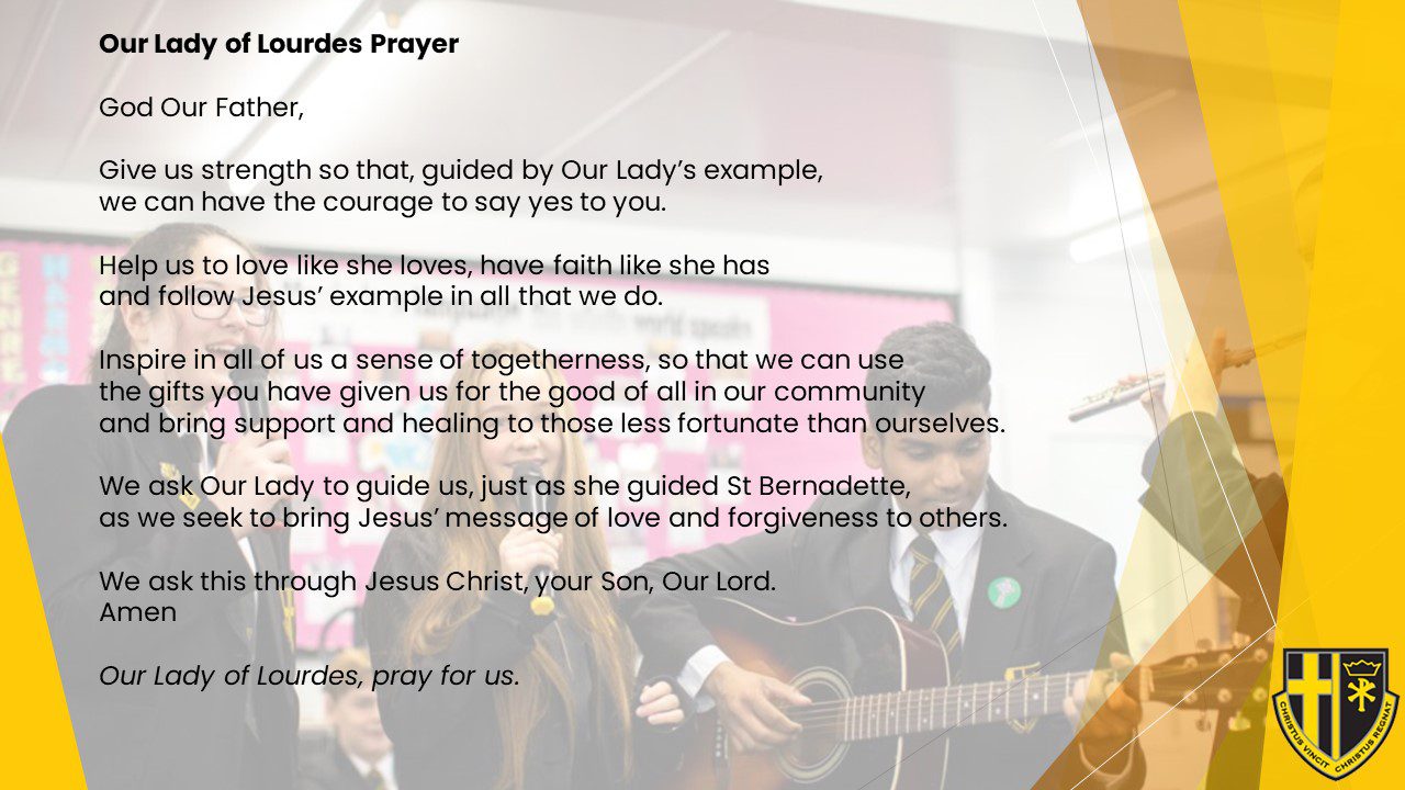 School & Trust Prayers - Christ the King Catholic Voluntary Academy